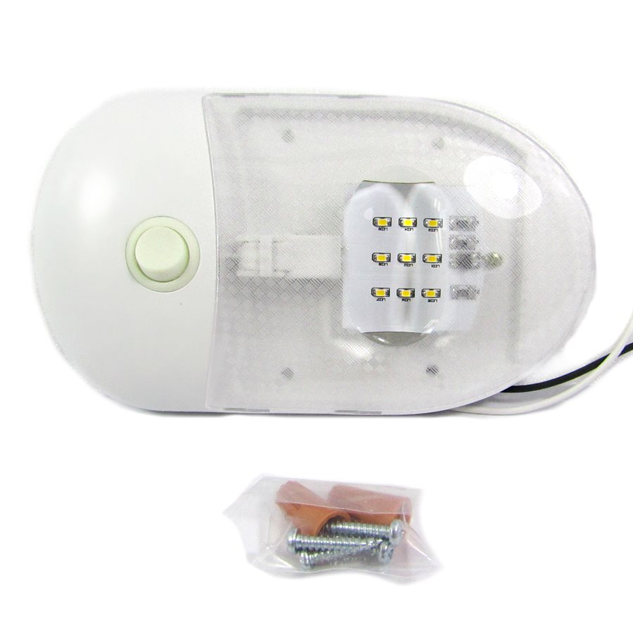 LED PANCAKE LIGHT, INTERIOR, SINGLE DOME 3500K, W / SWITCH