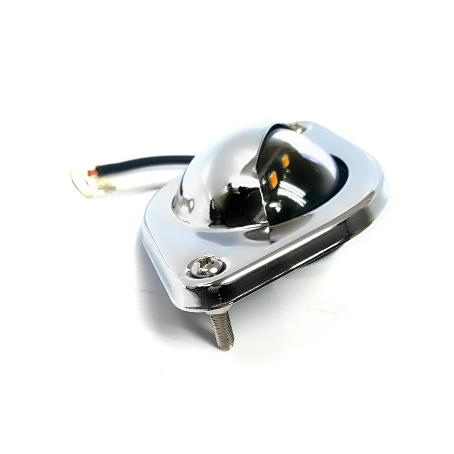 LED LICENSE PLATE LIGHT, CLEAR LENS, STAINLESS STEEL, 2 BARE WIRE