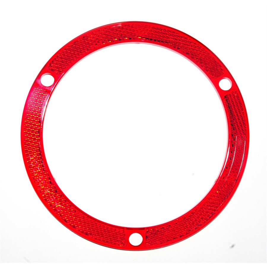 4" ROUND REFLECTOR, RED
