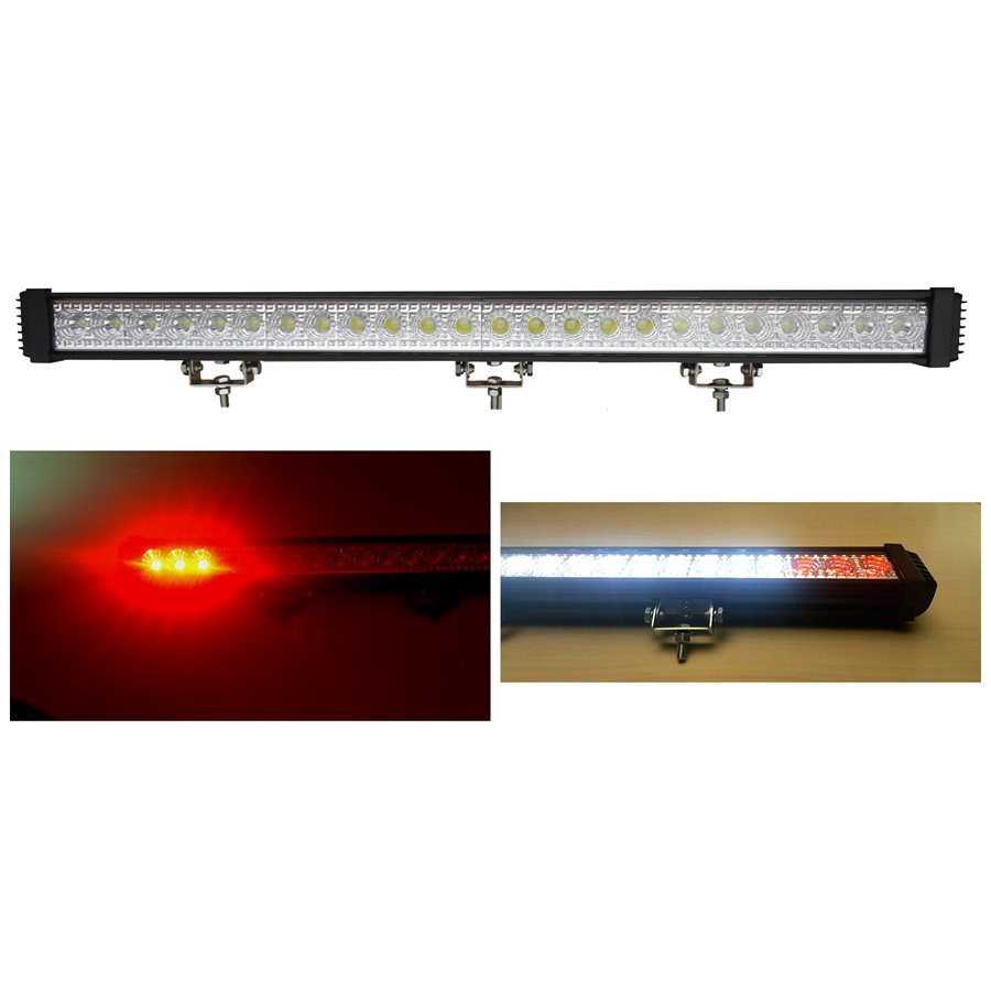 32.67" OFF-ROAD,RED & WHITE LED, LIGHT BAR W / AUX STOP / TURN, 5400 LM ...