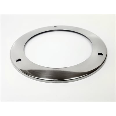 BEZEL, 4" ROUND, POLISHED STAINLESS STEEL