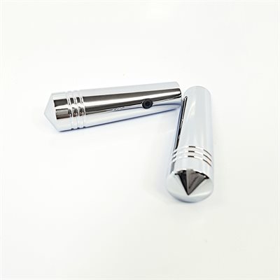 TOGGLE SWITCH EXTENDER, KW, LONG, W / CHROME POINTED TOP